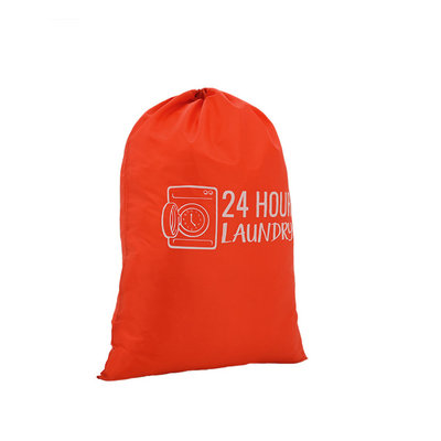 Large Drawstring Laundry Bag Durable Custom Polyester Laundry Bags