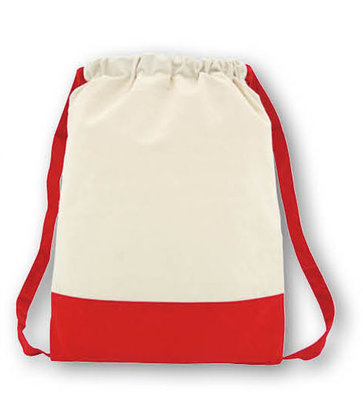 Cartoon Pattern Gym Sack Drawstring Bag / Fabric Drawstring Bags