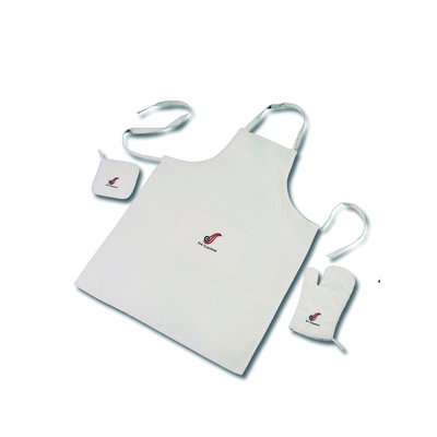 Adult Kitchen Cooking Apron , Heavy Cotton Twill Work Apron With Embroidery