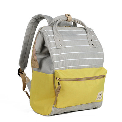 Striped Type Leisure Backpacks , Multi - Functional Baby Diaper Backpack
