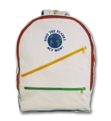 Natural Canvas Rucksack School Bag For Outdoor Activity Custom Logo Accepted