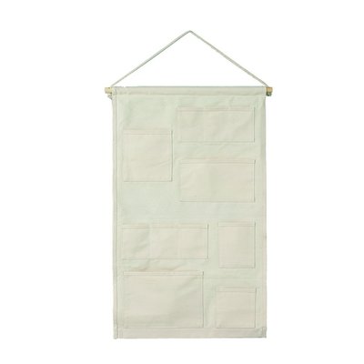 Canvas Home Decor Textiles , Hanging Bag Organizer With 7 Pockets