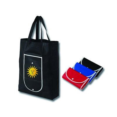 Foldable Non Woven Shopping Bag , Button Closure Type Reusable Shopping Bags