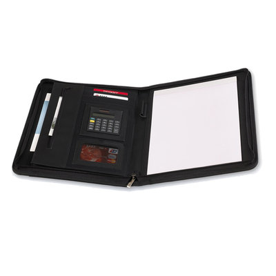Office A4 Portfolio Folder Zipper Closure Type With Dual Power Calculator