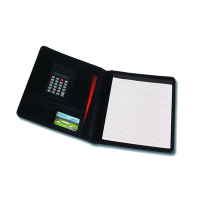 Black Color A4 Conference Folder , Semi PU Material A4 Portfolio Case