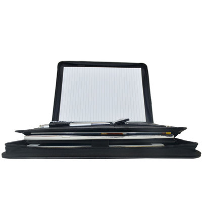 PU Material A4 Portfolio Folder , Leather A4 Zipped Conference Folder