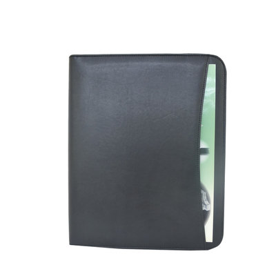 PU Material A4 Portfolio Folder , Leather A4 Zipped Conference Folder