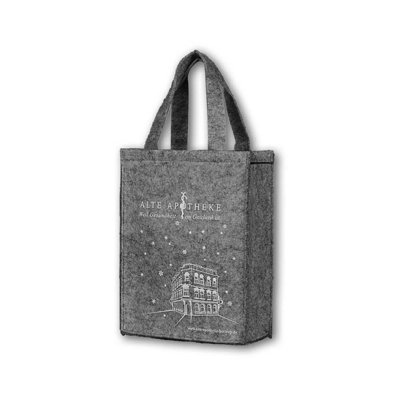 Kleine Filz-Taschen des Karikatur-Muster-RPET, freundliche Filz-Einkaufstaschen 100% Eco