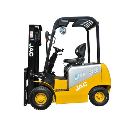 Yellow JAC Electric Forklift Truck 2500KG With USA Curtis Control