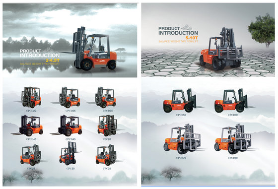 Factory Building Counterbalance Forklift Truck With Hydraulic / Auto Transmission