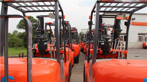 3000KG J Series Solid Tyre Gasoline Forklift Truck CPQD30J  , LPG Fork Lift