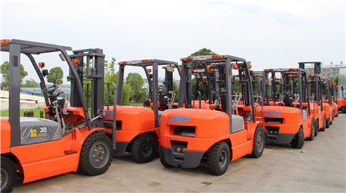 Airport / Sea Port Gasoline Forklift Truck 2500kg With 3000mm Lifting Height