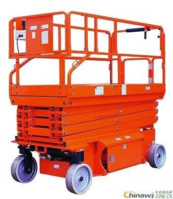4 Wheel Hydraulic Scissor Platform Lift For Warehouse , 300kg Rated Capacity
