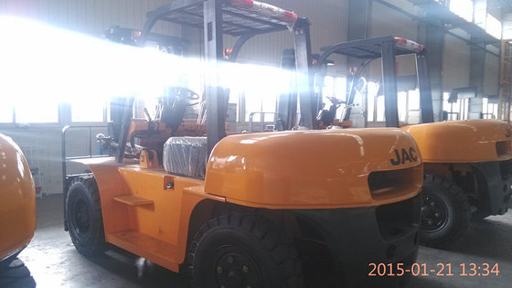 7 Ton Solid Tyre Diesel Forklift Truck CPCD70H / Industrial Forklift Truck