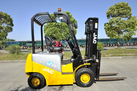 Four Wheel Battery Powered Electric Forklift Truck 1 Ton With Ce Certificate