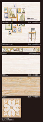 300*600mm sugar/candy glaze wall tiles matching 300*300 floor