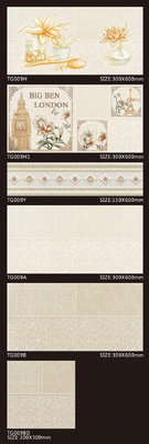 300*600mm sugar/candy glaze wall tiles matching 300*300 floor