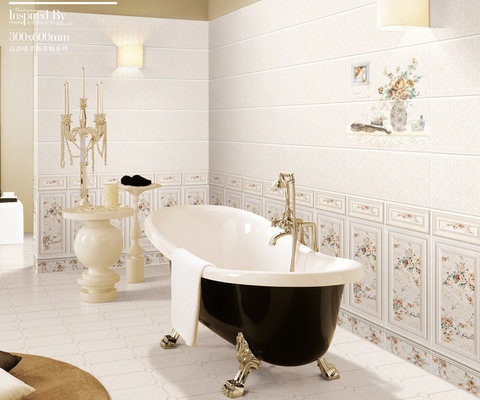 300*600mm sugar/candy glaze bathroom wall tiles matching 300*300 floor