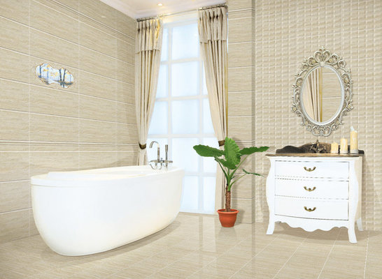 300*600mm glossy inkjet glaze bathroom wall tiles matching 300*300 floor