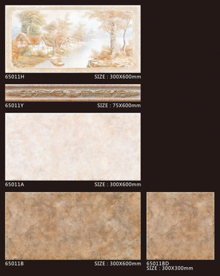 300*600mm glossy inkjet glaze bathroom wall tiles matching 300*300 floor