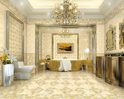 Bathroom/kitchen 300*600mm matching 300*300mm floor,golden k effect