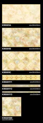 Bathroom/kitchen 300*600mm matching 300*300mm floor,golden k effect