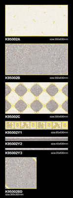 Bathroom/kitchen 300*600mm matching 300*300mm floor,golden k effect
