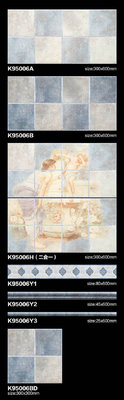 Bathroom/kitchen 300*600mm matching 300*300mm floor,golden k effect