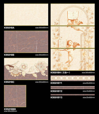 Bathroom/kitchen 300*600mm matching 300*300mm floor,golden k effect