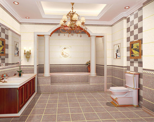 Bathroom/kitchen 300*600mm matching 300*300mm floor,golden k effect