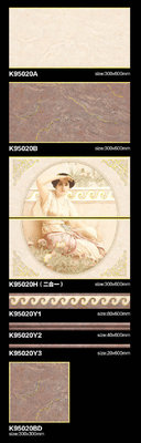 Bathroom/kitchen 300*600mm matching 300*300mm floor,golden k effect
