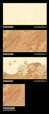 Bathroom/kitchen 300*600mm matching 300*300mm floor,golden k effect