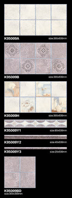 Bathroom/kitchen 300*600mm matching 300*300mm floor,golden k effect
