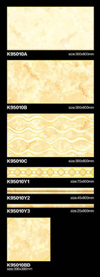 Bathroom/kitchen 300*600mm matching 300*300mm floor,golden k effect