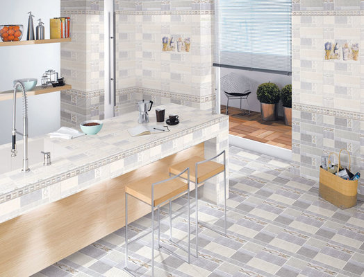 300*600mm glossy inkjet glaze bathroom wall tiles matching 300*300 floor