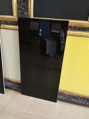 Pure black Color 9.5mm Thickness Porcelain Floor Tile  600X1200mm