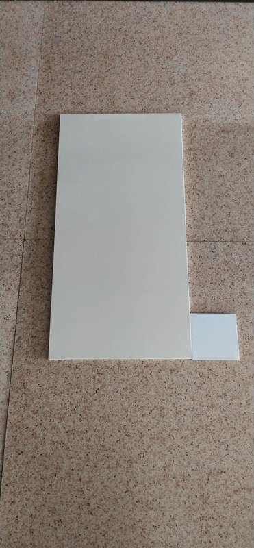 Pure White Color 9.5mm Thickness Porcelain Floor Tile  600X1200mm
