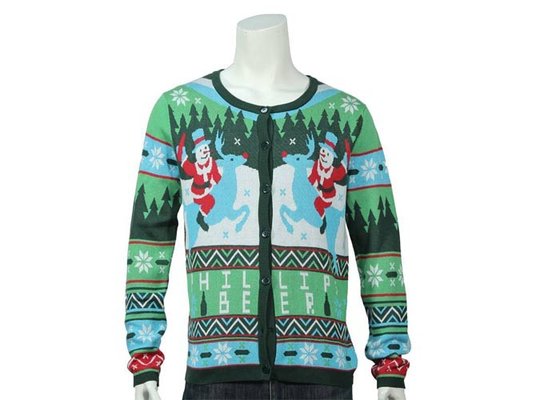 Green Knitted Jumper Ugly Christmas Sweaters With Snowman And Reindeer Pattern