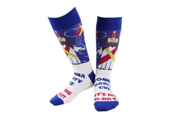 Cartoon Jacquard Pattern Warm Winter Accessories Funny Custom Ugly Christmas Socks