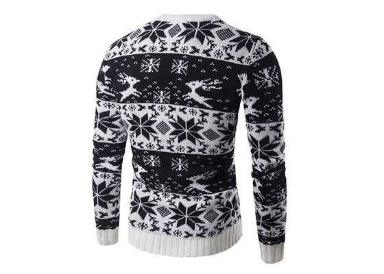 V Neck Ugly Christmas Sweater Long Sleeve Cool Men Knit Xmas Cardigan