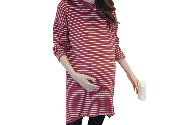 Fashion Maternity Sweater Dress Computer Knitted Technics OEM / ODM Service