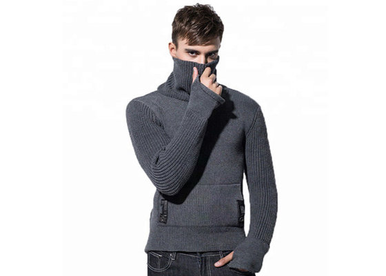 Thick Turtleneck Europe Long Sleeve 5 Gauge Mens Fall Catton Pullover Sweater