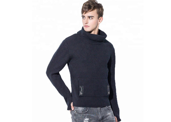 Thick Turtleneck Europe Long Sleeve 5 Gauge Mens Fall Catton Pullover Sweater