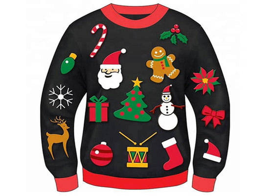 Delicate Ugly Christmas Sweater Christmas Features Patterns Knitted Sweater
