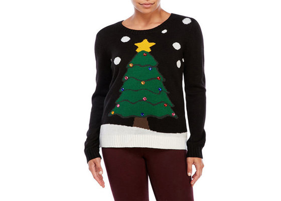 Hot Selling Ugly Xmas Tree Pullover Knit Sweater Ideas For Women