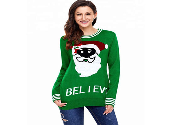 Custom Knitting Pattern Ugly Christmas Sweater Europe Style Long Sleeve Pullover