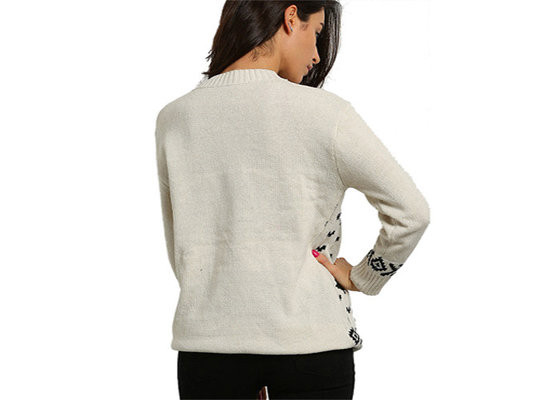 White Ugly Christmas Sweater Jumper Knitting Patterns 12 GG For Womens