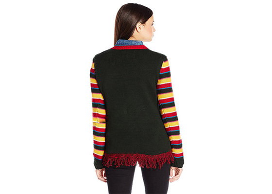 Knitted Ugly Christmas Sweater Juniors Light - Up Round Neck Pullover Jumper