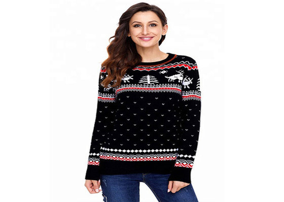 Girls China Cool Ugly Christmas Reindeer Snowflake Sweater Jumper OEM Service