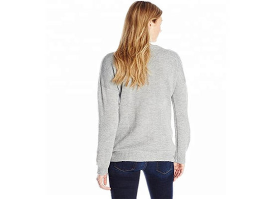 Women Cute Sweater Pullover Ugly Grey Christmas Funny Snowman Pattern